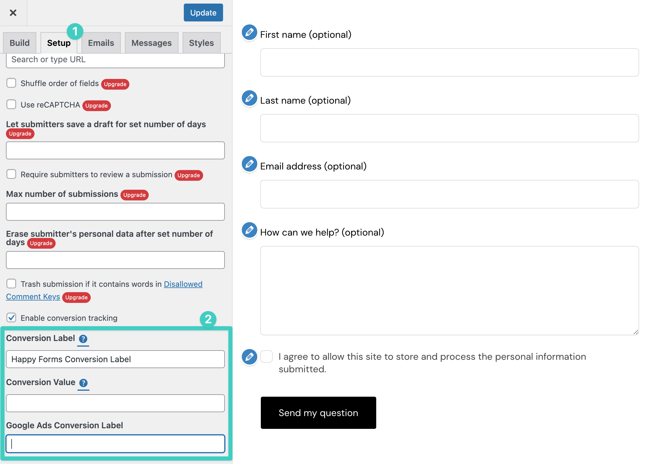 Happyforms - Conversion Bridge